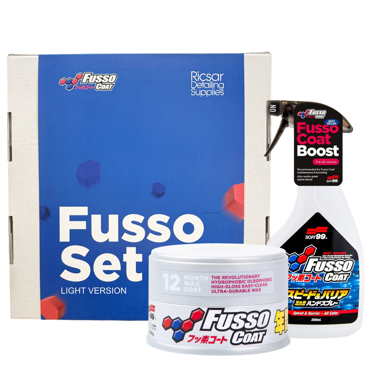SOFT99 Boxed Fusso Light Wax + Fusso Speed Barrier – Detail Gear