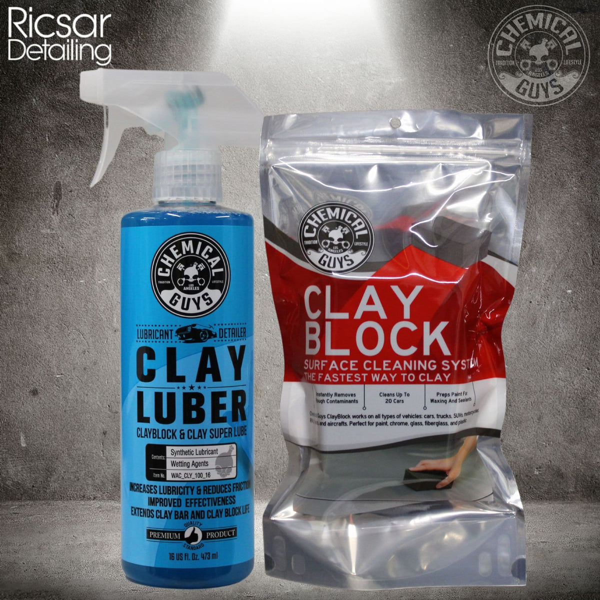Chemical Guys Clay block Kit- Includes Clay block & Clay Luber – Detail ...
