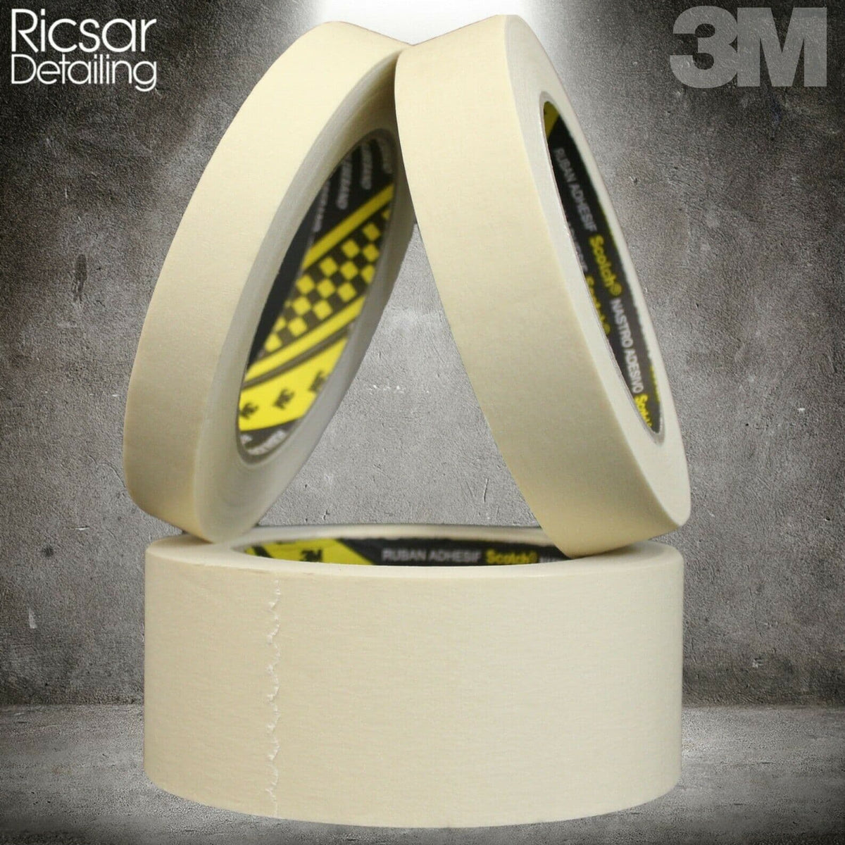 3M 2328 White Scotch Masking Tape 18+24+36+48mm x 50m Painting Decorat ...