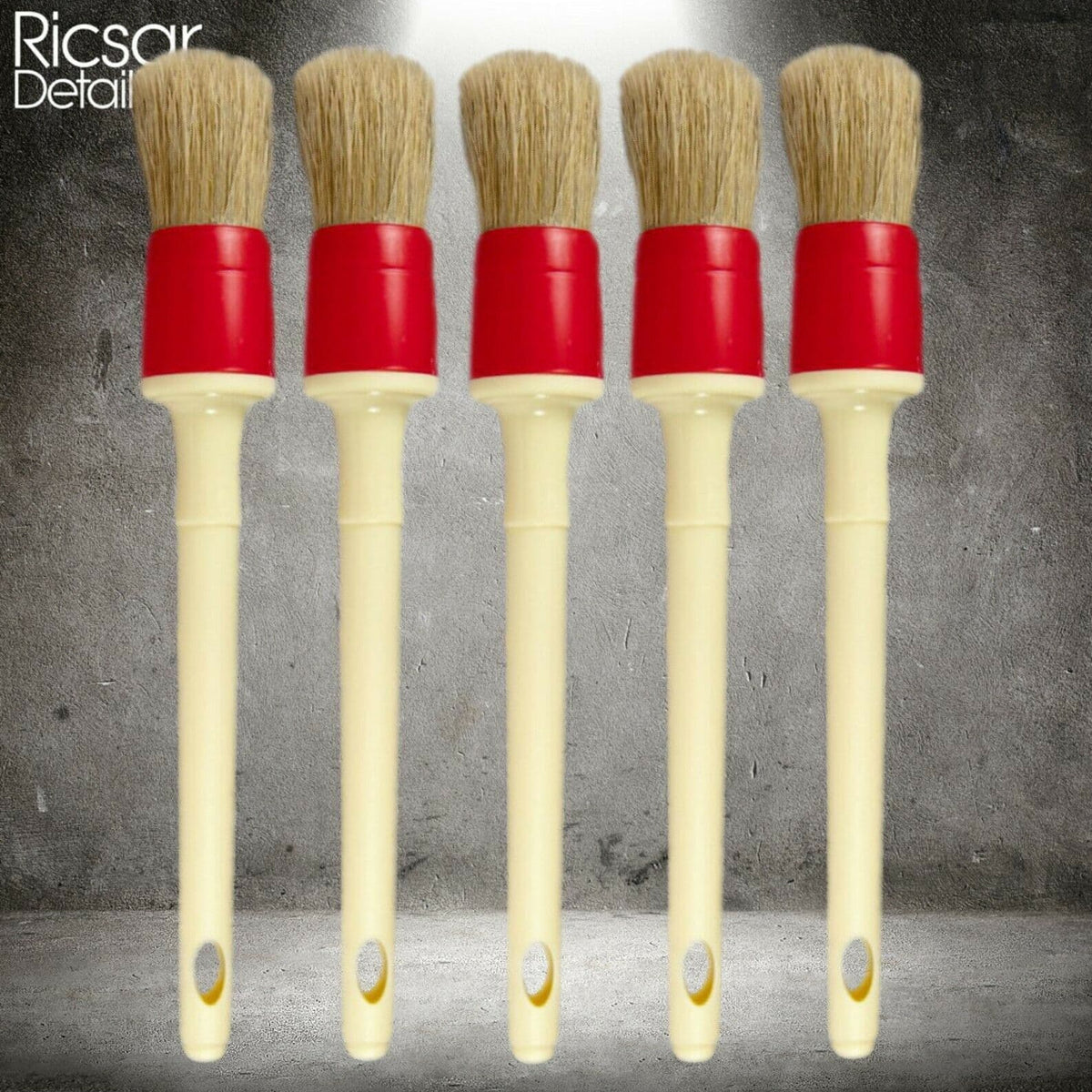 5 x Large Soft Car Detailing / Wheel Cleaning Brushes - Vents/Dash/Eng ...