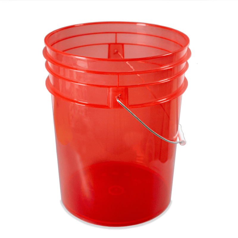 Translucent Plastic 5 Gallon Buckets 128 Oz Clear Plastic Bucket 1.2